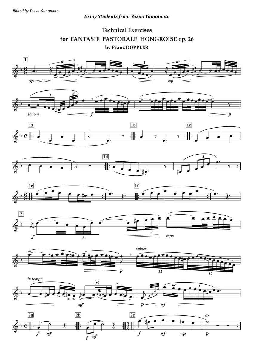 Doppler : Fantaisie Pastorale Hongroise op.26 - フルート上達の秘伝