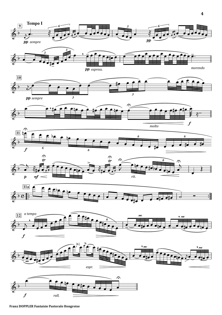 Doppler : Fantaisie Pastorale Hongroise op.26 - フルート上達の秘伝