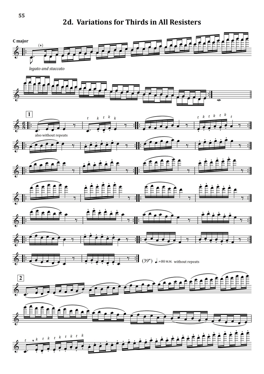 New Daily Exercises 2d. : Variations for Thirds in All Resisters - フルート ...