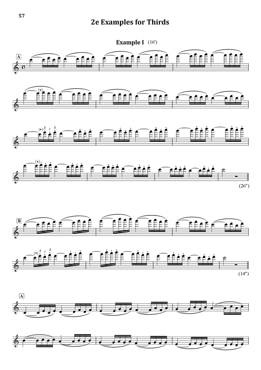 New Daily Exercises 2e. : Examples for Thirds - フルート上達の秘伝