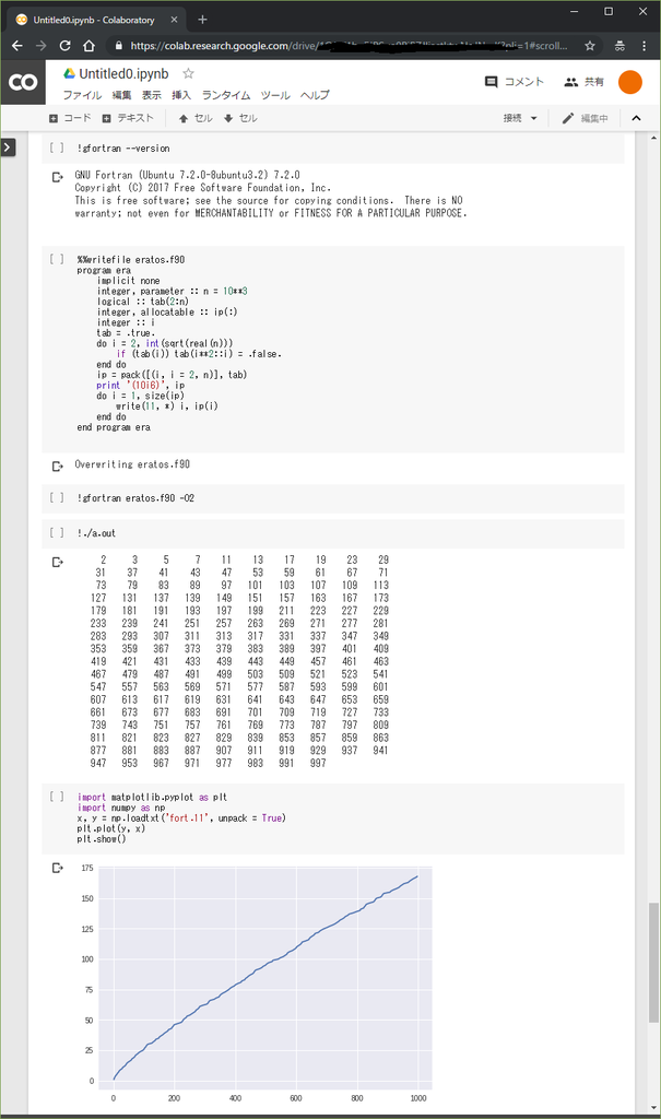 【乞食週報】Google Colaboratory、Microsoft Azure での Fortran 利用 - fortran66のブログ