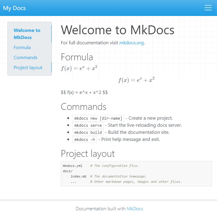 MKDocsで数式を表示するためにKaTeXを使えるようにしてみる - 気ままに技術勉強ブログ