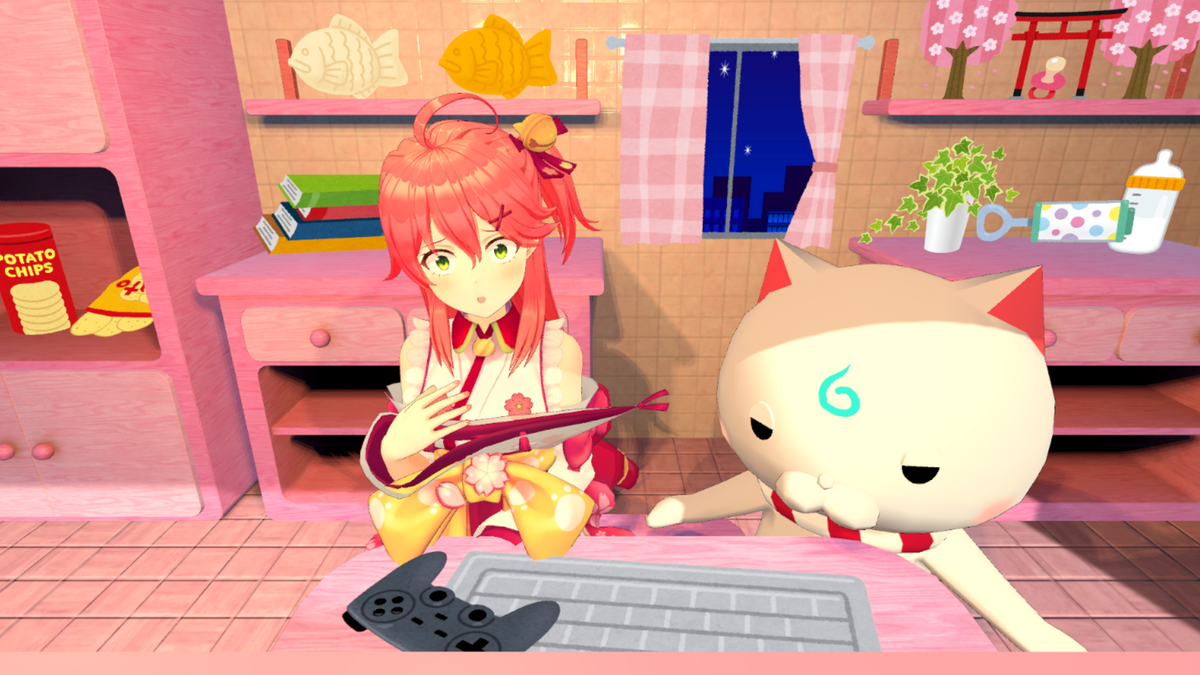 【ホロライブ】今日の一枚「いつものみこち with 35p」 with さくらみこ（2023/09/16） - frog blend game(ふろっぐぶれんどげーむ)