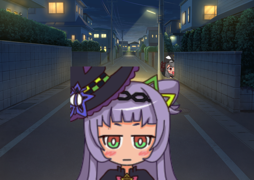 【ホロライブ】今日の一枚「今日も疲れたな～」 with 紫咲シオン（2023/09/19） - frog blend game(ふろっぐぶれんどげーむ)