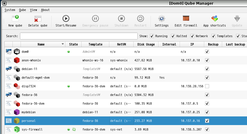 Qubes OS - ディスポーザブルの使い方 - /ft/'s blog