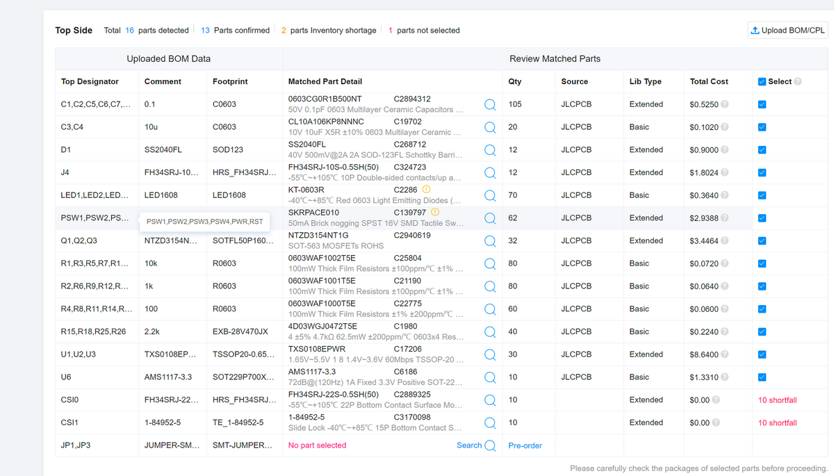 JLCPCBのPCBAに実装丸投げしよう（Kicad7&Eagle） - fumiLab