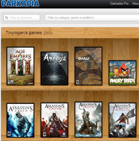 自分だけのゲーム棚が作れるサービスDarkadia - Game Saved 海外のゲーム情報ブログ
