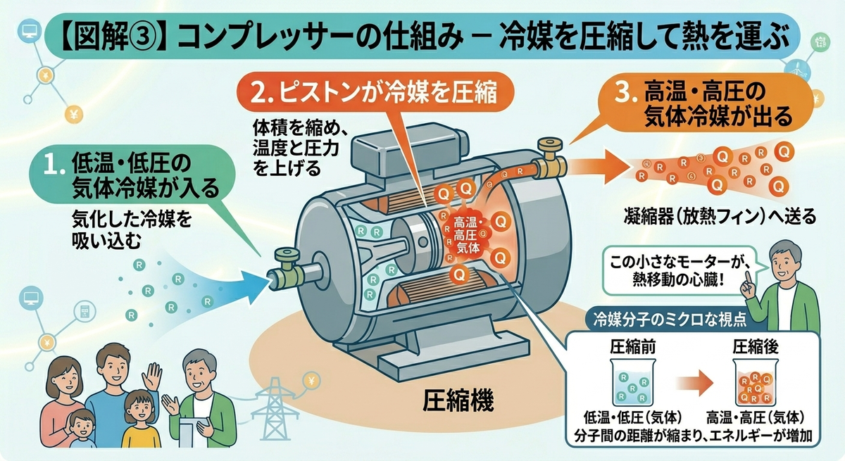 【図解】冷蔵庫の仕組みとは？冷える原理とエアコンとの違いをわかりやすく解説 - 現場おすすめLABO