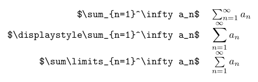  LaTeX sum 