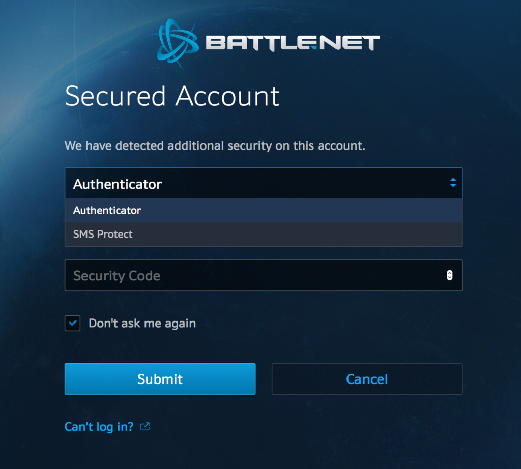 数年間ログインできなかったBattle.netにログインできた - みんなのちからになりたい
