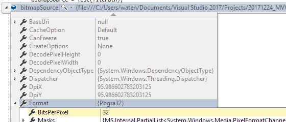 WPF、前回の64bppとかの画像ファイルを読み込んでPixelFormatを確認してみた - 午後わてんのブログ