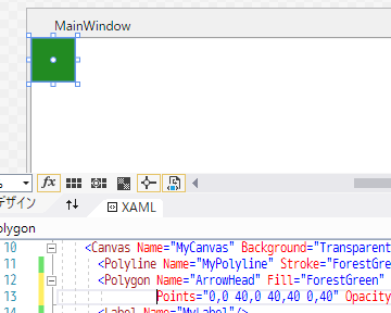 WPFで矢印線、直線(PolyLine)と矢印(Polygon)を組み合わせて表現 - 午後わてんのブログ