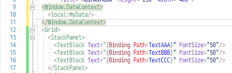 WPF、DataContextの指定はXAMLで書くと、Bindingの結果をデザイン画面で確認できる - 午後わてんのブログ