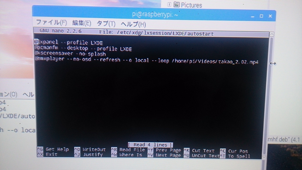 Raspberry pi, omxplayer(7) LXDEに書き込んで自動起動 - GOLDENMILK