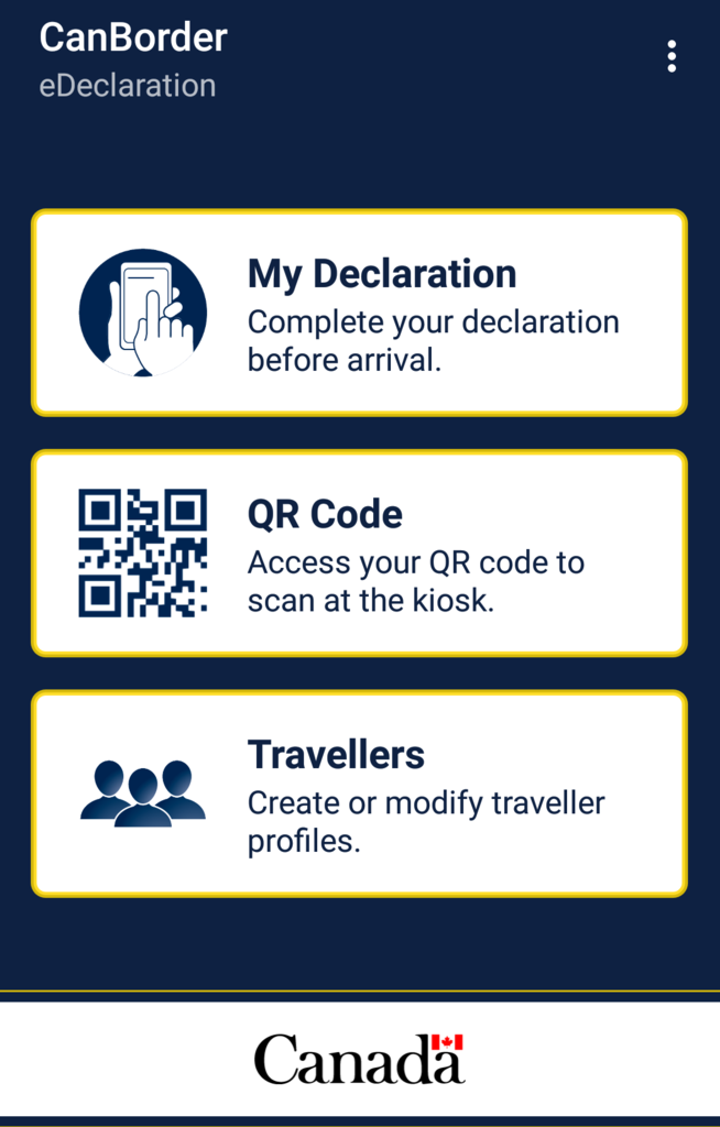 カナダ入国審査ーeDeclarationアプリを使ってみよう - 遙かCANADAをANAで参る