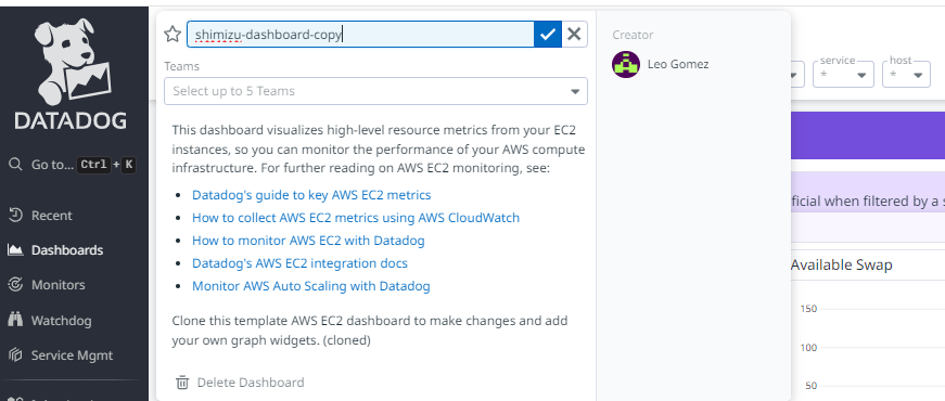 DataDogダッシュボードの複製と応用方法について - APC 技術ブログ