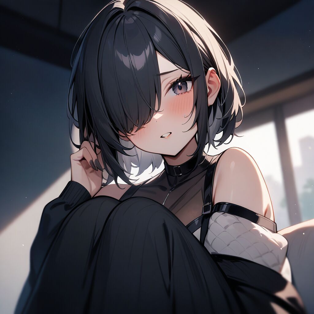 hair over one eye (片目隠し前髪) by Animagine XL 3.1 - AI生成画像カタログ