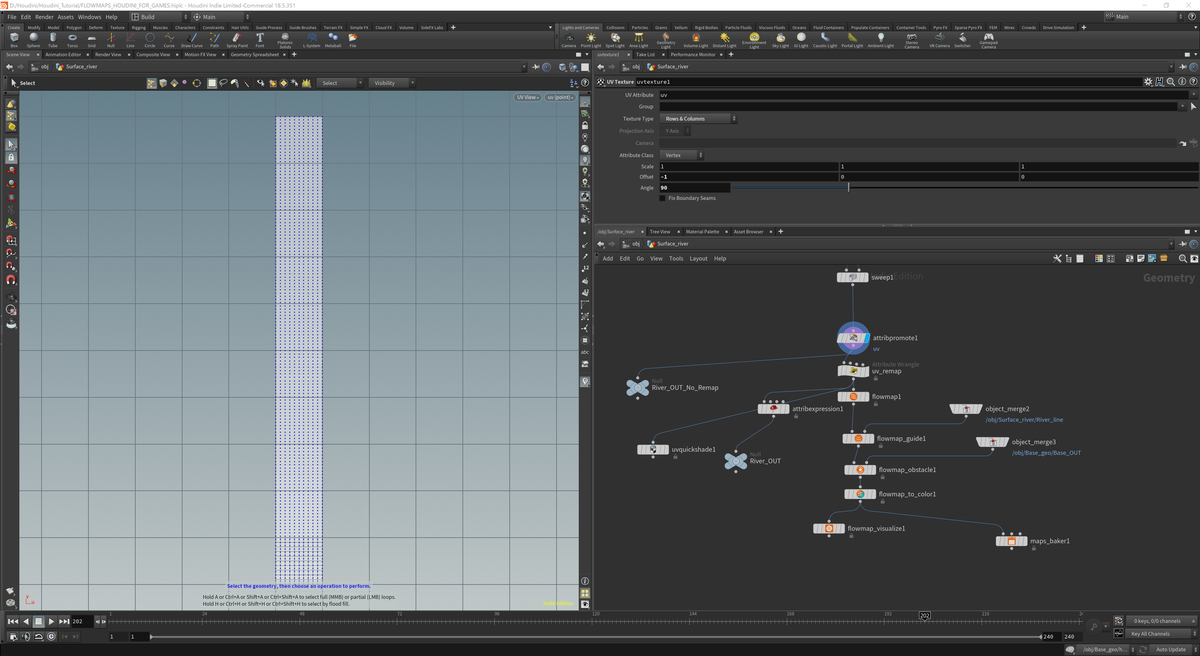Houdiniで作成したFlowMapの書き出しとUnityでの使用 その1 - actionScript書きの日記