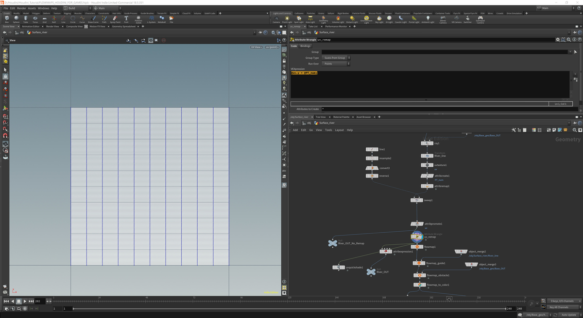 Houdiniで作成したFlowMapの書き出しとUnityでの使用 その1 - actionScript書きの日記