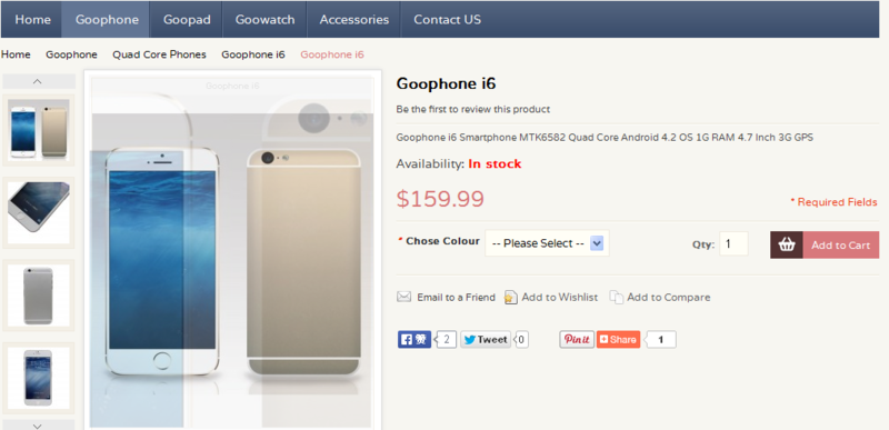 Good news! iPhone 6 clone phone—Goophone i6 started to adopt 1G RAM ...