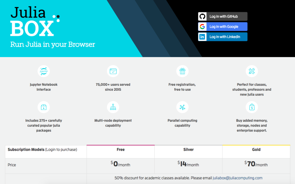 Julia Box と Jupyter Note book を使えるようにする。REPL環境で色々な式を試す。 - 100day’s blog