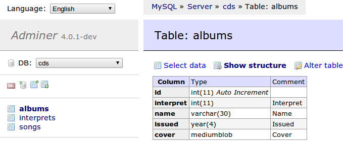 Adminer のインストールから使用まで - 約束の地