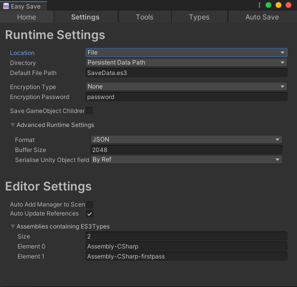 Unity2019.3.4でEasy Save 3を使ってみた - gracetory’s blog