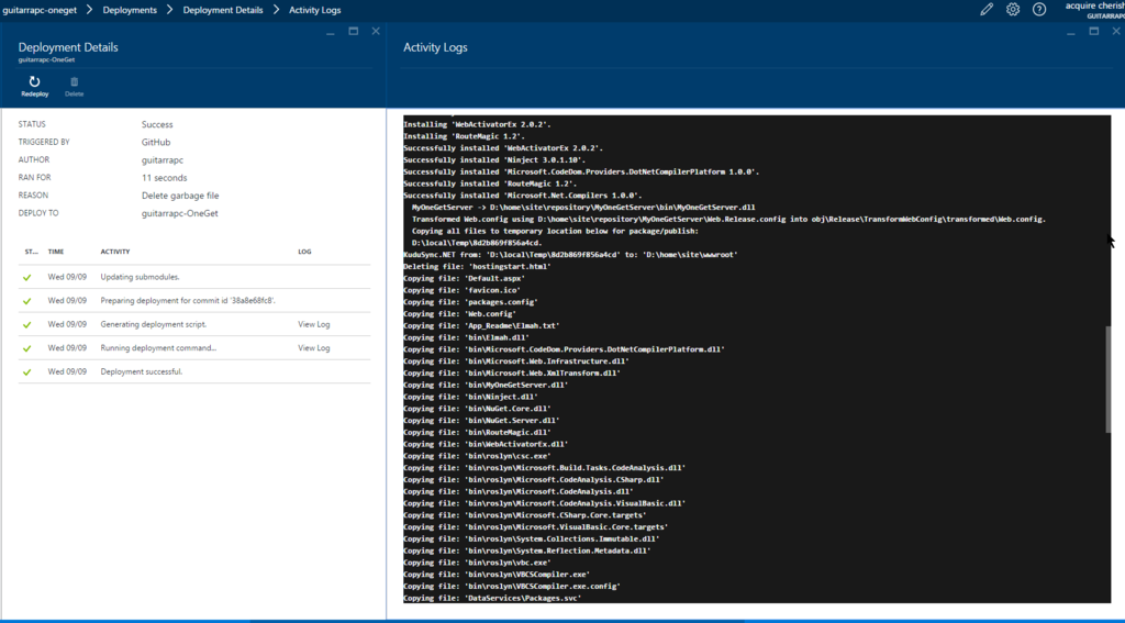 Azure Web App のカスタムデプロイを使って特定のディレクトリをGitHubと同期する - tech.guitarrapc.cóm
