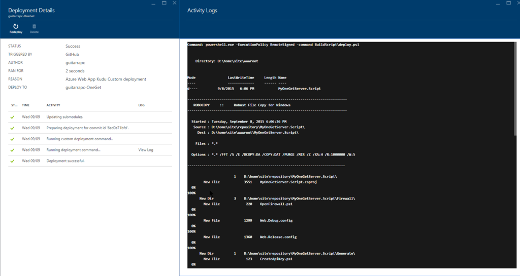 Azure Web App のカスタムデプロイを使って特定のディレクトリをGitHubと同期する - tech.guitarrapc.cóm