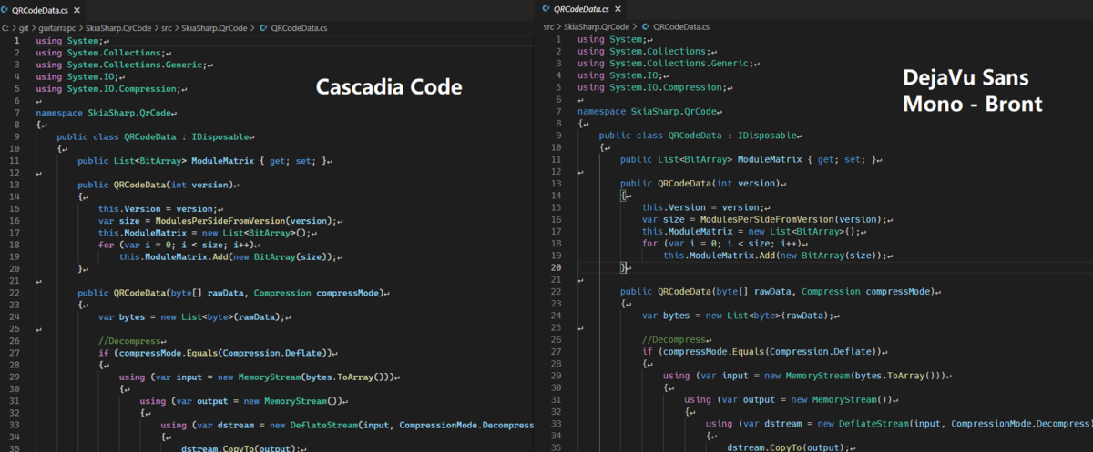 Cascadia Mono の検討 - tech.guitarrapc.cóm