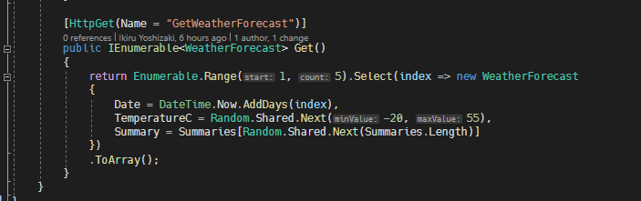 Visual Studio 2022 でインラインで型名やパラメーター名を表示する設定 - tech.guitarrapc.cóm