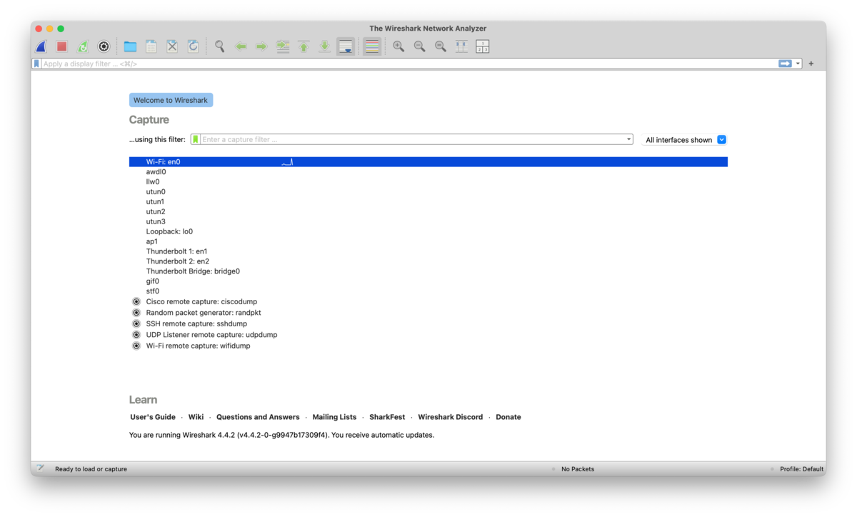 Mac に Homebrew で Wireshark をインストールする - gumfum blog