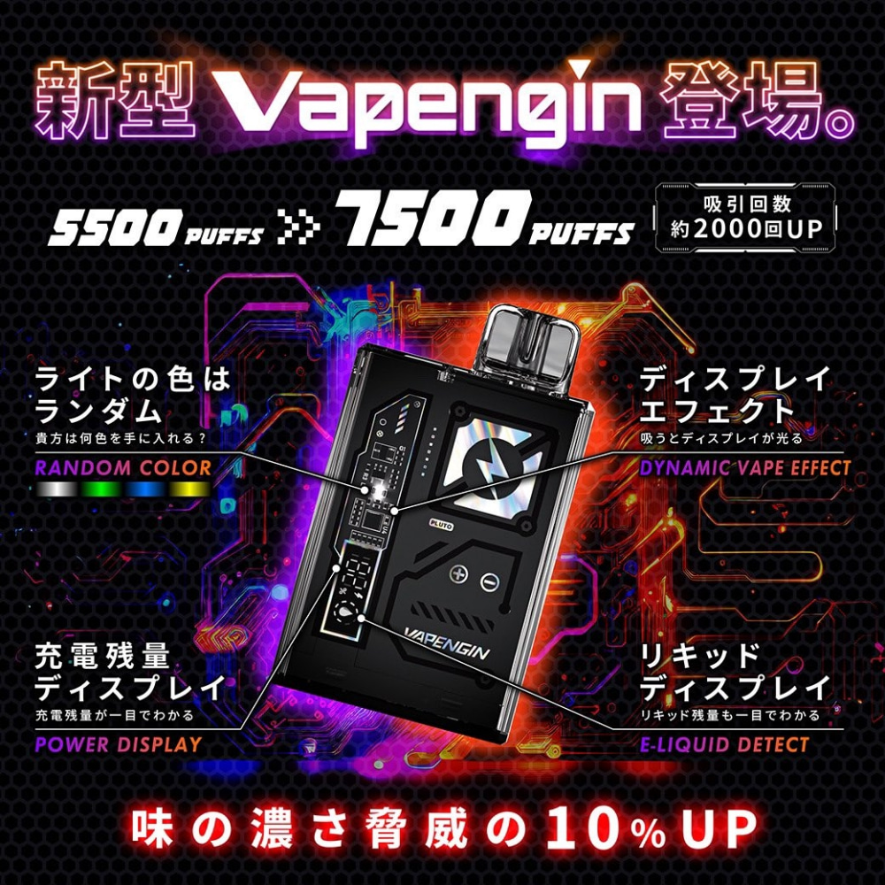 新型ベイプエンジンがパワーアップして登場！使い捨てVAPEの極みに達するレベルに進化 - ミルフモ