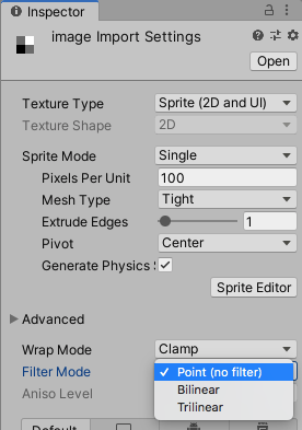 【Unity】Sprite の Filter Mode - うにてぃブログ