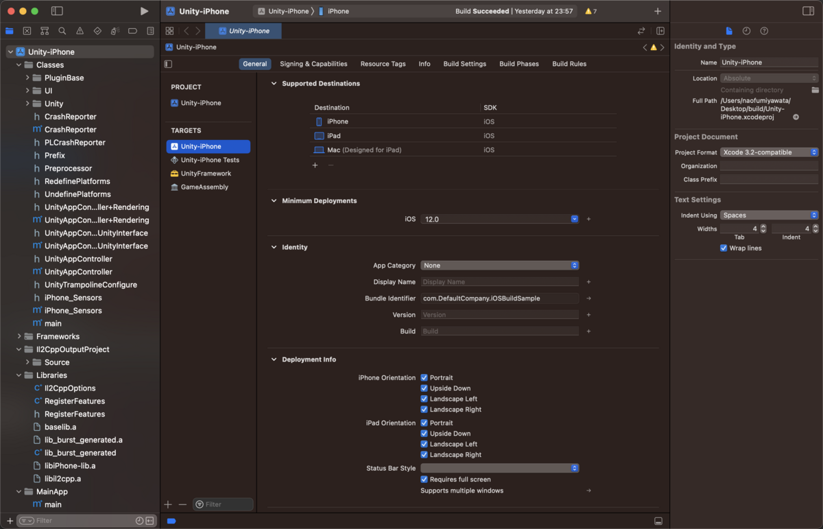 【Unity】Unity から iOS ビルドをして実機で確認する - うにてぃブログ