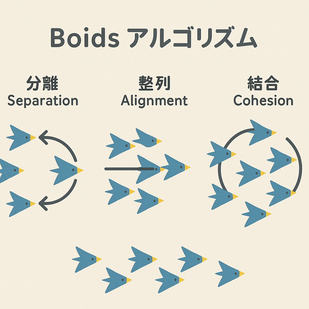 【Unity】Boidsアルゴリズムを利用した群れシステム - うにてぃブログ