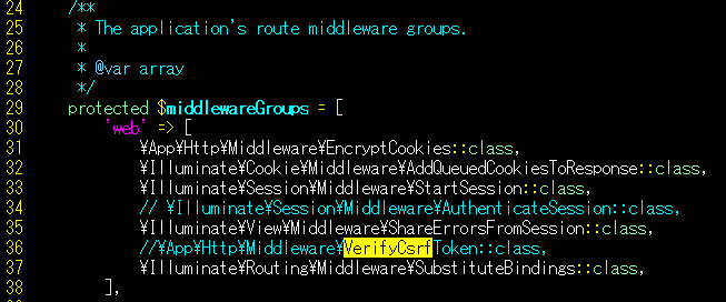 Laravel6.xで419エラーになった - haiju's 開発メモ