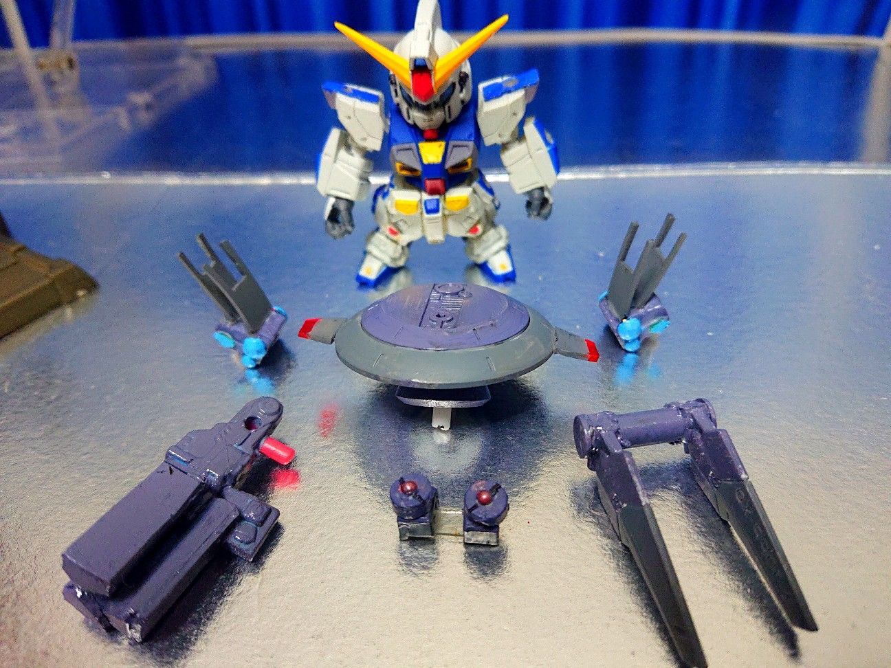 ガシャポン戦士風改造 ガンダムF90Eタイプ(FWコンバージ改造) - 金鍍金の地下迷宮 -FUnny MIdas Formicary-