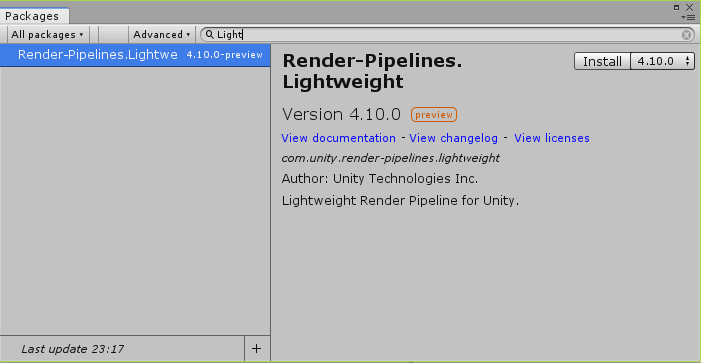 【Unity】Light Weight Render Pipeline(LWRP)をサクッと理解する - LIGHT11
