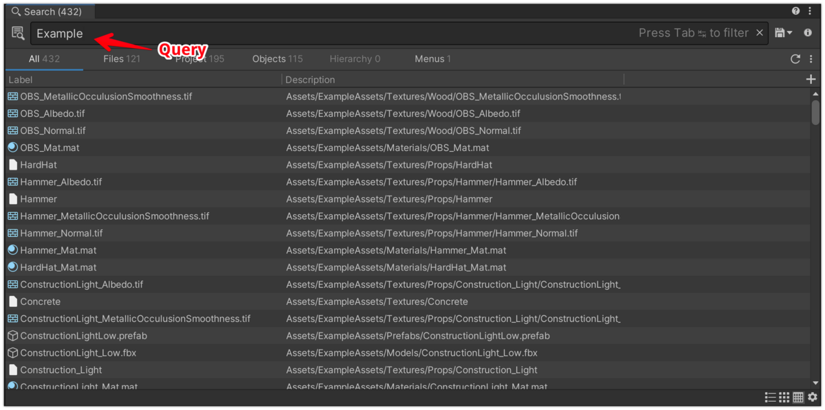 【Unity】Unity Searchのクエリチートシート - LIGHT11