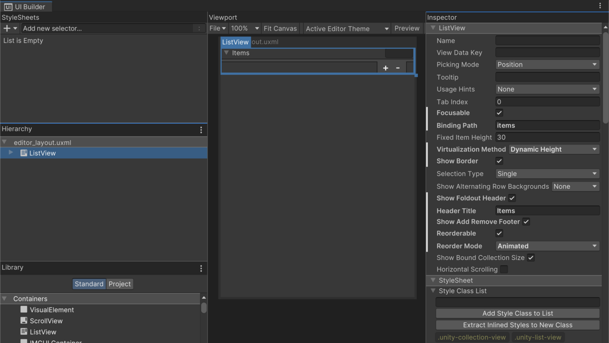 【unity】【ui Toolkit】listviewとlistをbinding Pathを使ってバインドする Light11