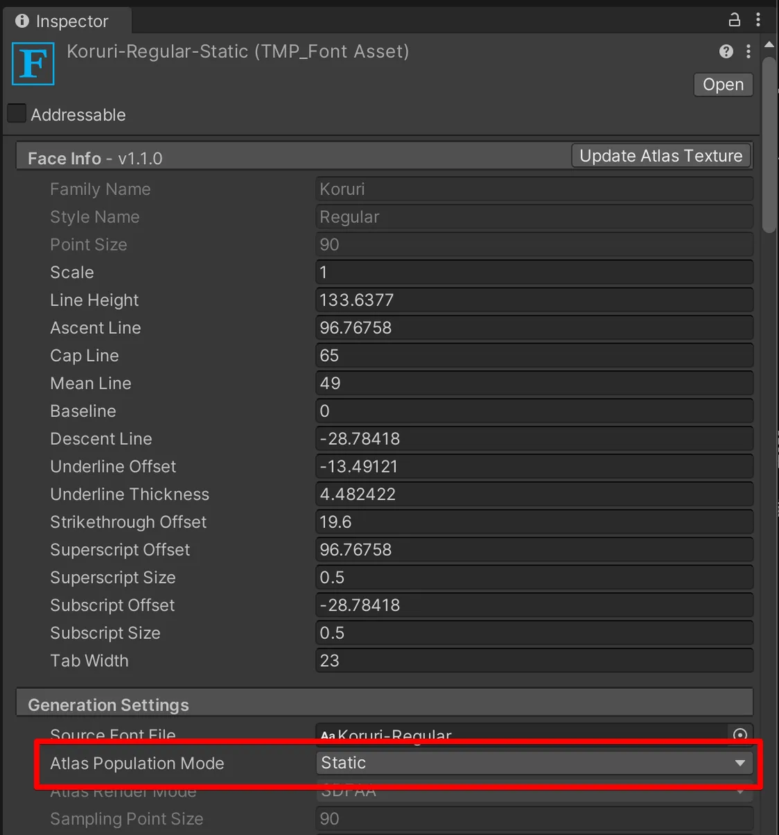 【Unity】TextMeshProのアセットバンドルをAddressableアセットシステムできちんと管理する - LIGHT11