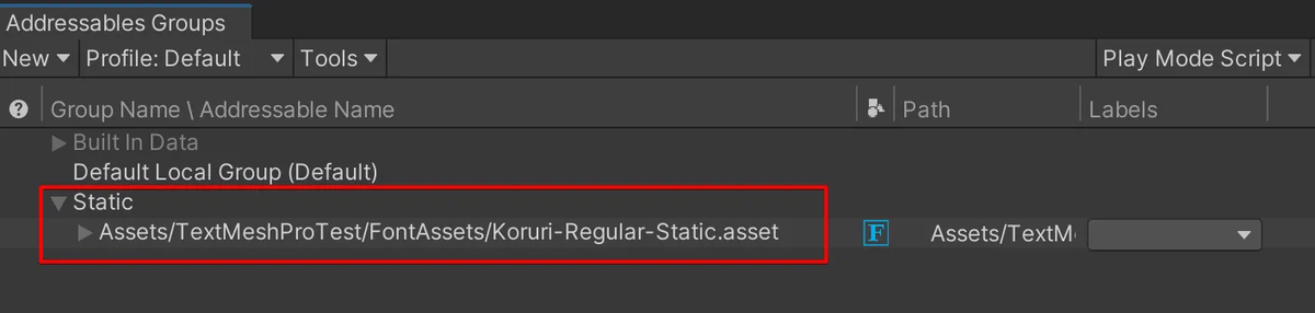 【Unity】TextMeshProのアセットバンドルをAddressableアセットシステムできちんと管理する - LIGHT11