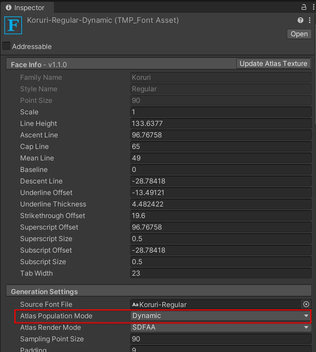 【Unity】TextMeshProのアセットバンドルをAddressableアセットシステムできちんと管理する - LIGHT11