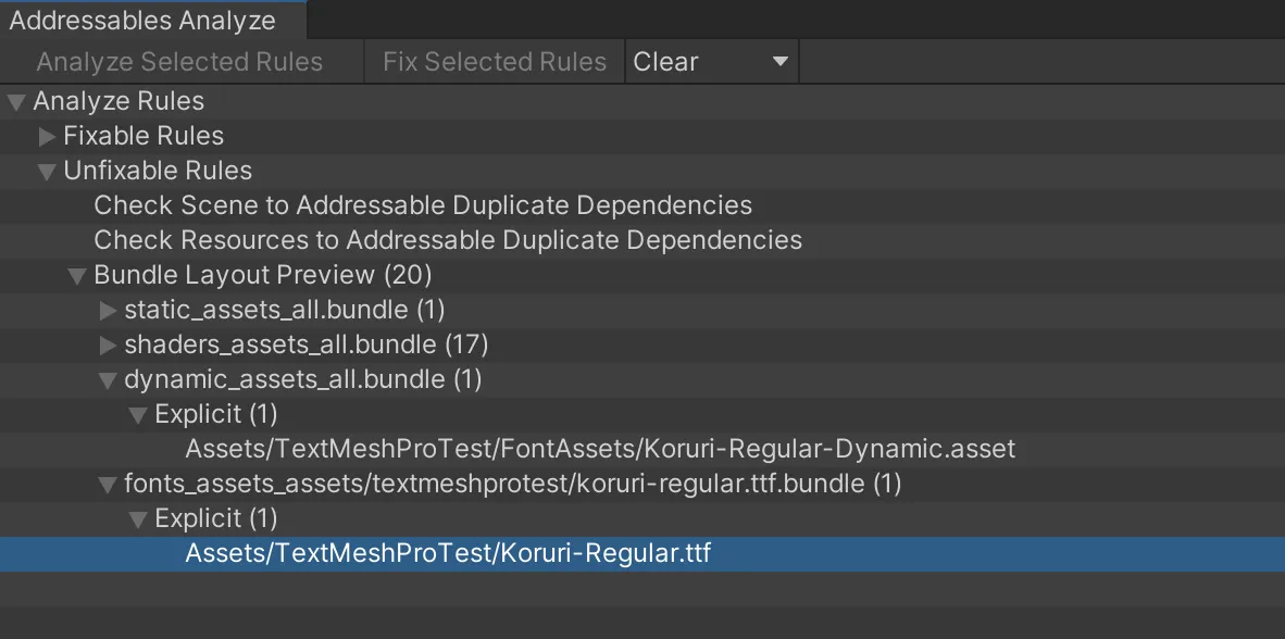 【Unity】TextMeshProのアセットバンドルをAddressableアセットシステムできちんと管理する - LIGHT11