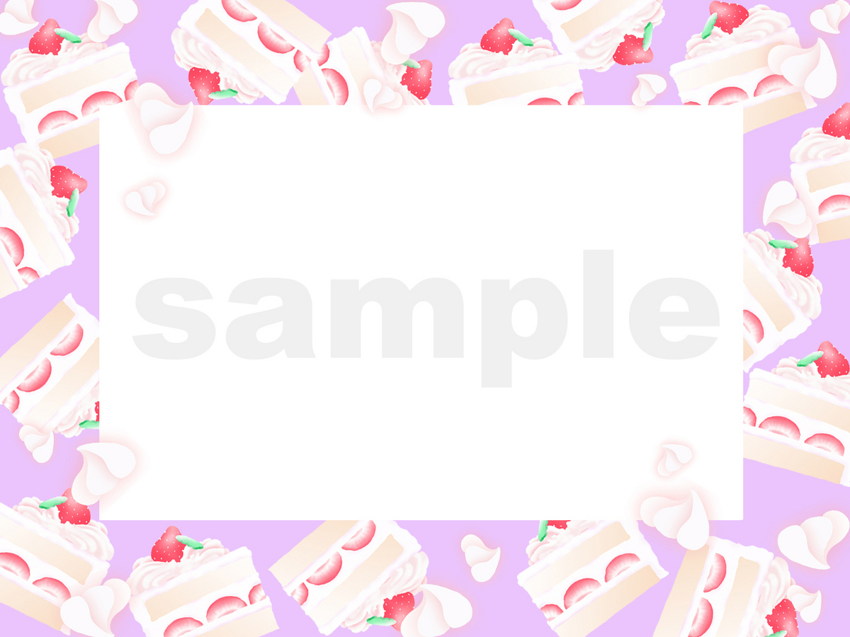 【ストックイラスト】ケーキの背景・フレーム・素材 - HANAIRO~花と色々フリー素材~