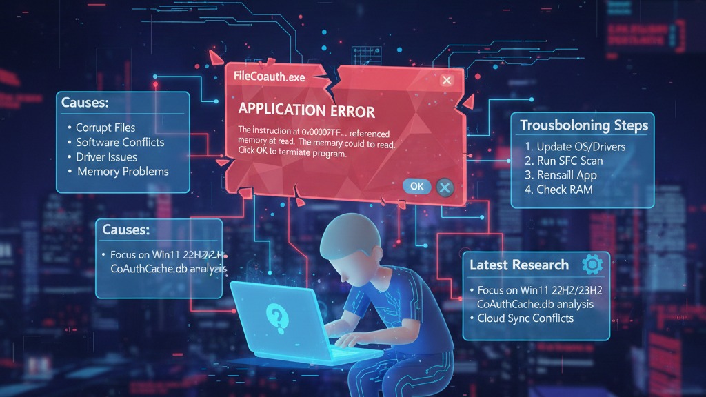 FileCoAuth.exe「アプリケーションエラー」の原因と対処法を詳しく解説｜突然クラッシュする不具合への最新考察 - エラー大全集