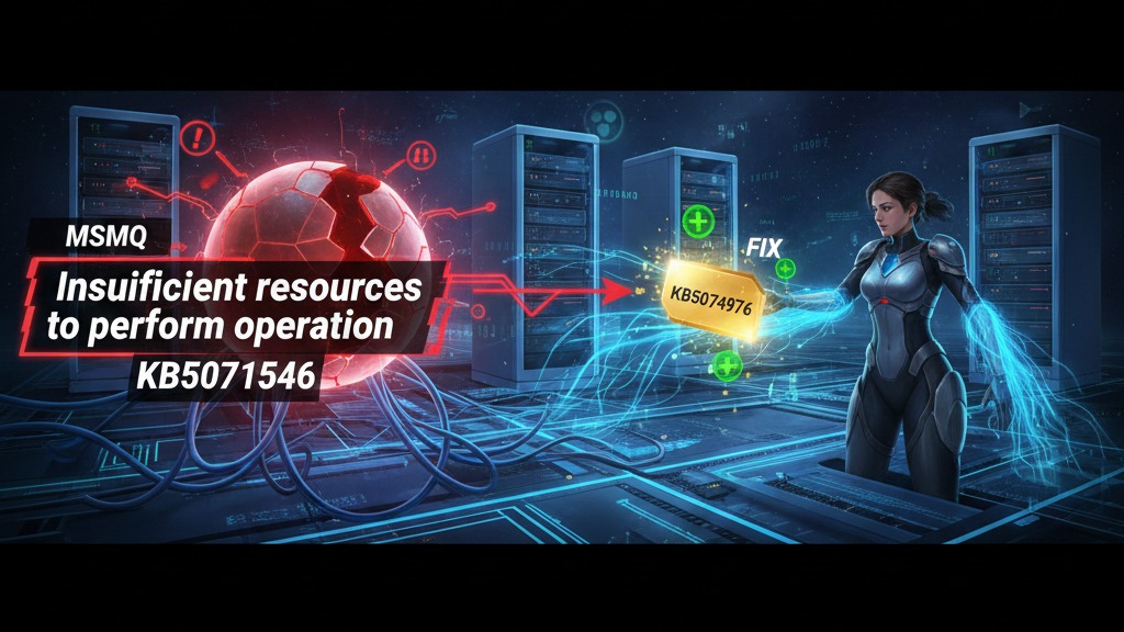 Insufficient resources to perform operationの原因と対処：KB5071546でMSMQ不具合→ ...
