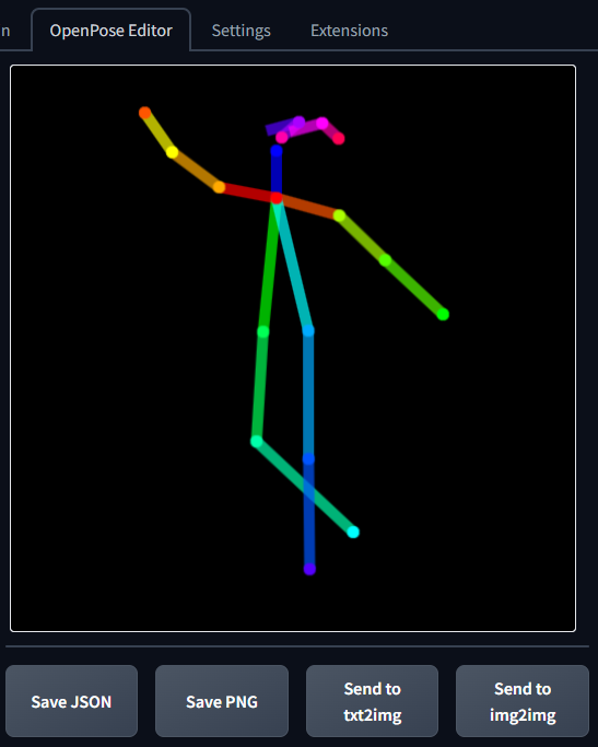 Stable diffusionのOpenPose Editorを使ってみた - あすたるえごの備忘ログ