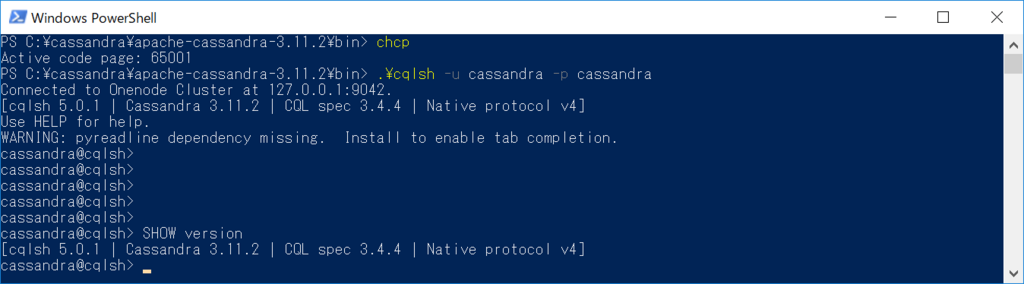Cassandra 初期設定から起動してCQLSHでログインするまで - Knowledge